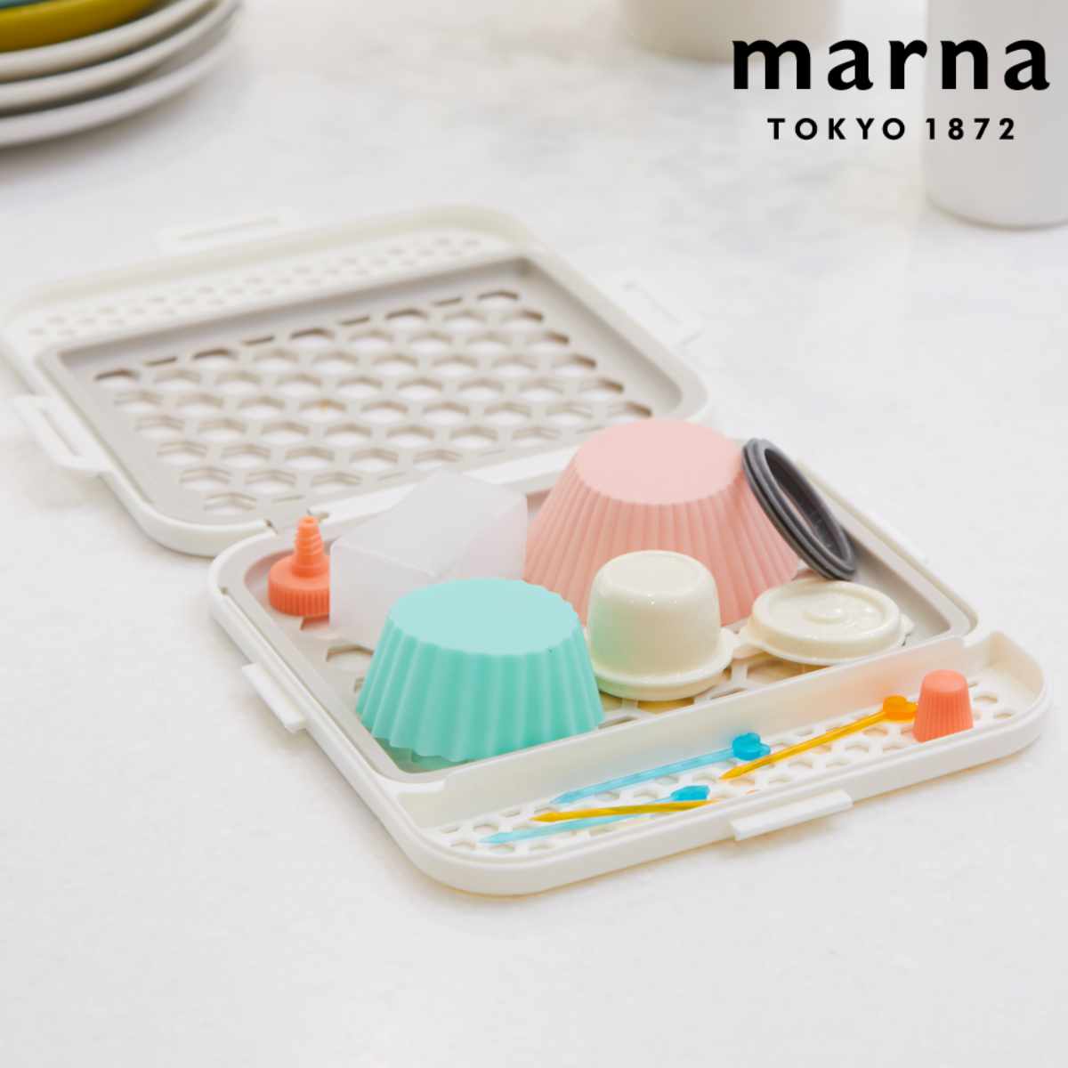 【楽天市場】【レビュー特典付き】 marna マーナ 食洗機用小物ネット K823W （ 食洗機 小物 カゴ ケース ネット お弁当用品 おかずカップ シリコン シリコーン パッキン ピック ...