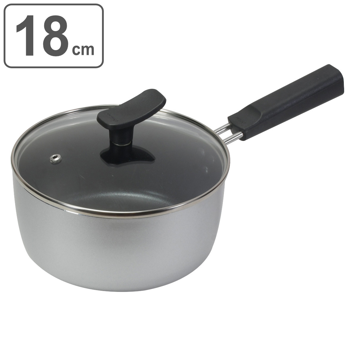 【楽天市場】片手鍋 18cm IH対応 チーノ フッ素加工 ガラス蓋付き （ ガス火 IH ih 対応 片手なべ アルミ鍋 蓋付き 鍋 なべ 18センチ フタ付き アルミ製片手鍋 調理器具 ...
