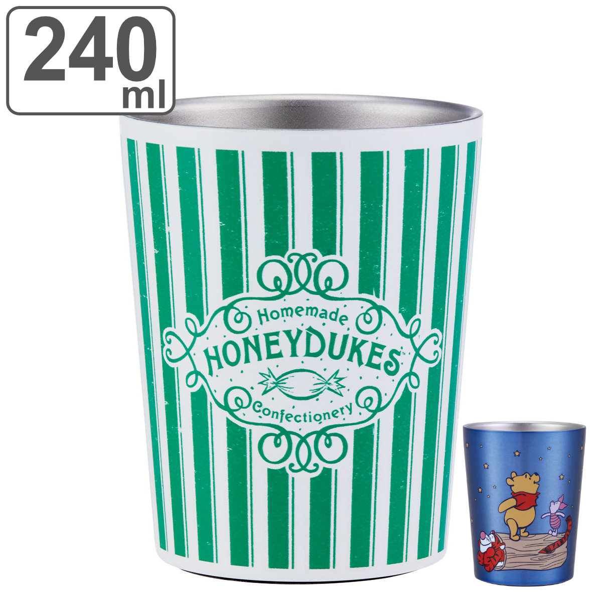 【楽天市場】タンブラー S 240ml キャラクター コーヒーカップ （ ハニーデュークス くまのプーさん ステンレスタンブラー ステンレス コップ コンビニ コーヒー 保温 保冷 マイボトル ...