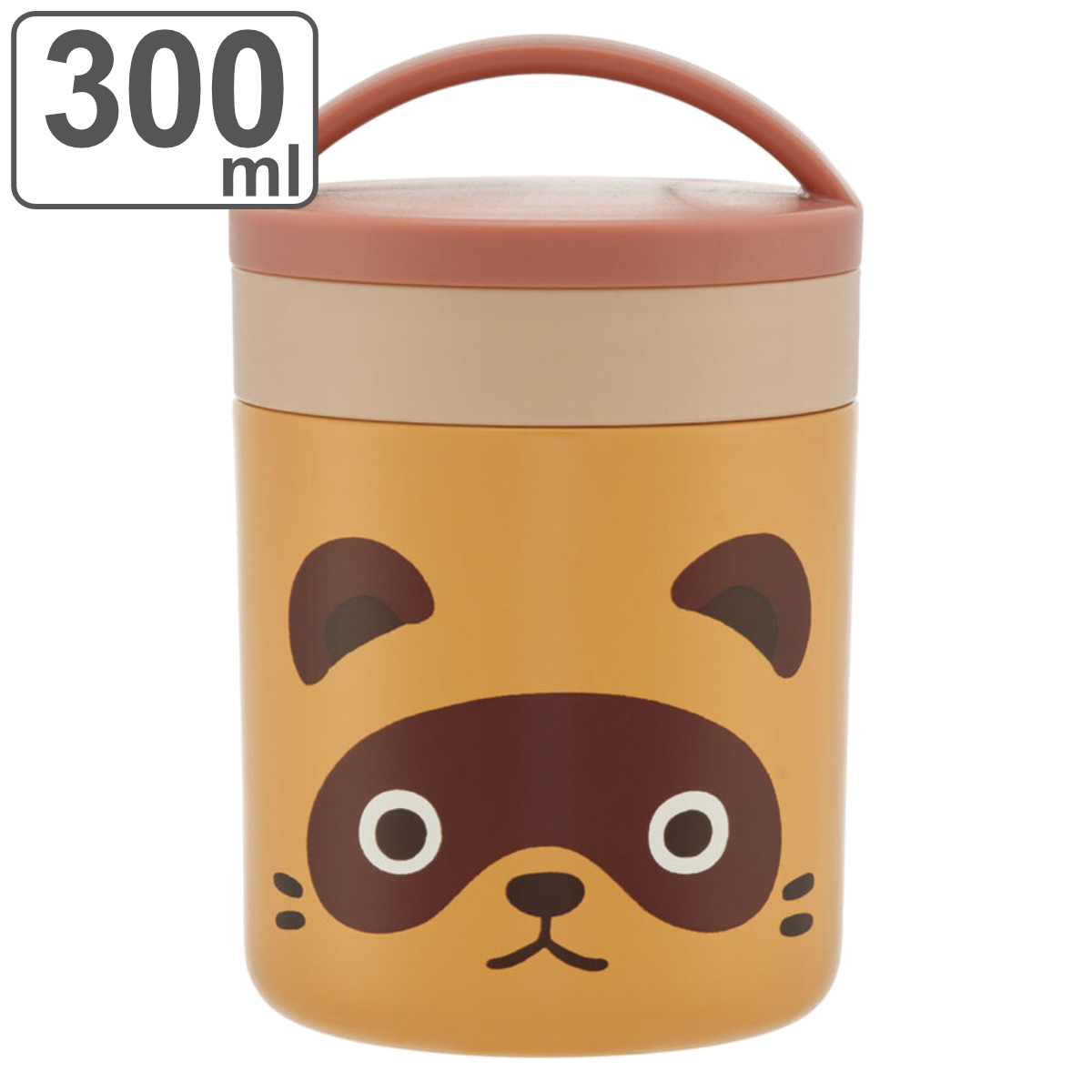 【楽天市場】お弁当箱 抗菌保温保冷デリカポット 300ml TANUKI （ スープポット フードポット フードジャー 持ち手付き 携帯 持ち運び 弁当箱 ランチボックス お弁当 弁当 ...