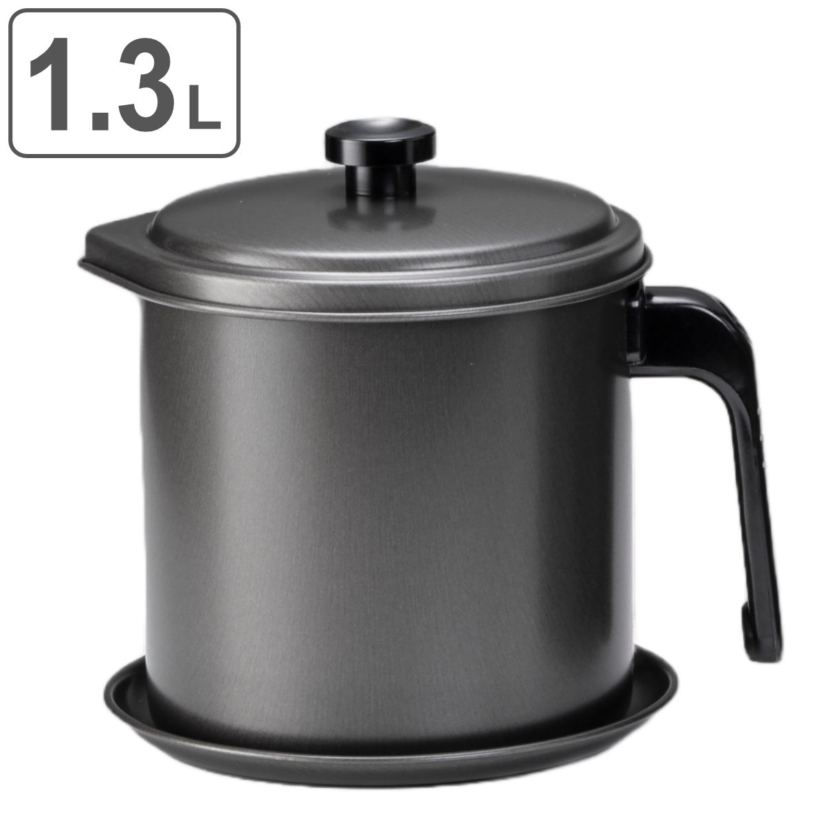 【楽天市場】オイルポット 1.3L 受け皿付 プレシャス 日本製 （ オイルストッカー 油ポット 受け皿付き 油保存 ふっ素加工 1.3 ...