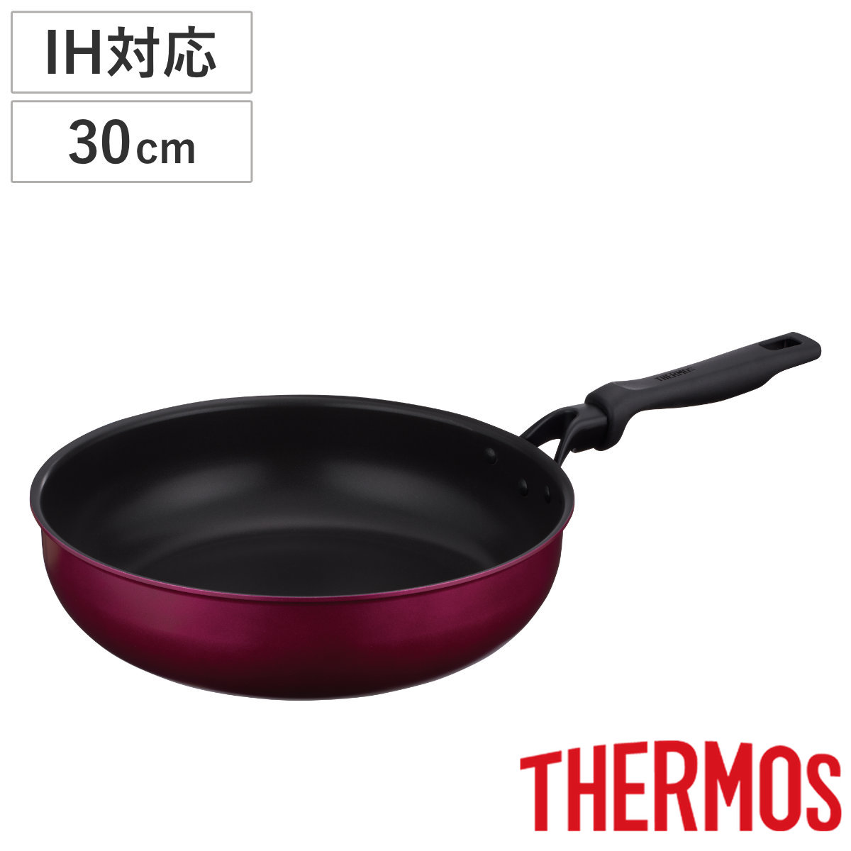 【楽天市場】サーモス いため鍋 30cm IH対応 超深型 PFOAフリー デュラブルシリーズ （ THERMOS ガス火対応 フライパン 片手鍋 炒め鍋 ふっ素加工 フッ素加工 軽い 30 ...