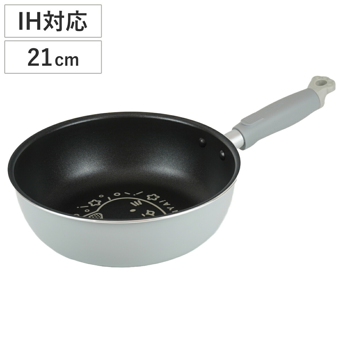 【楽天市場】いため鍋 21cm IH対応 にゃんこれ 深型フライパン （ ガス火対応 フライパン 片手鍋 炒め鍋 深型 ふっ素加工 PFOAフリー 軽い 21センチ フッ素加工 フッ素 ...