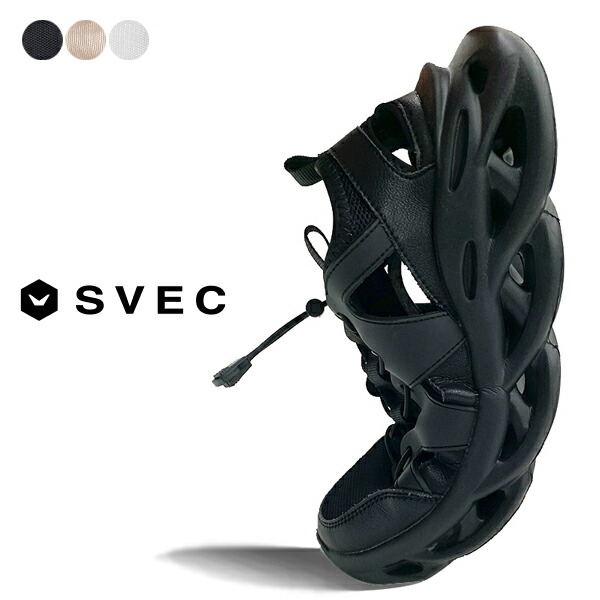 【楽天市場】スニーカーサンダル メンズ 厚底 スニーカー 黒 おしゃれ ブランド SVEC シュベック 靴紐 結ばない 厚底スニーカー グルカスニーカー 軽量 軽い 通気性 メッシュ 涼しい ...