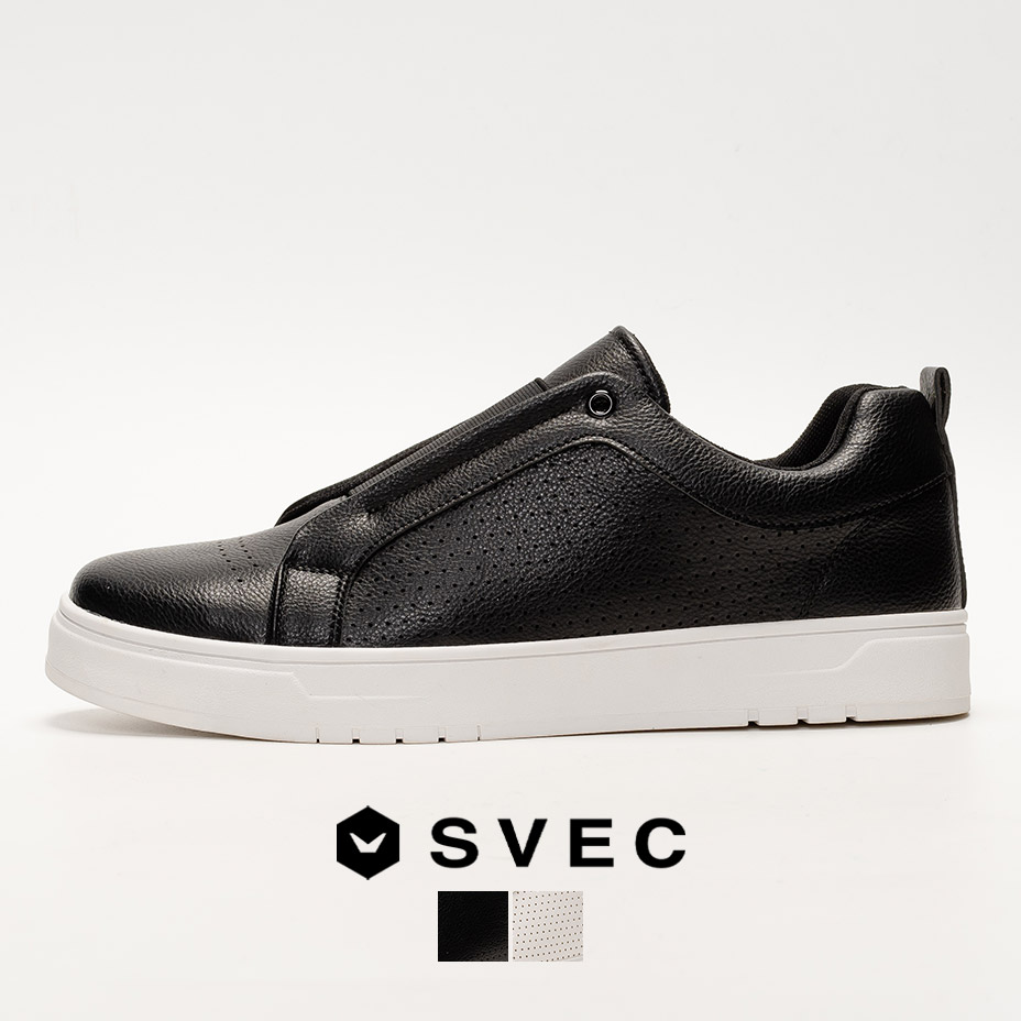 【楽天市場】スリッポンスニーカー スリッポン 厚底 ブランド SVEC シュベック スニーカー メンズ 黒 大人 おしゃれ 紐なし ひもなし ゴムストラップ ゴムベルト ゴムバンド スニーカー ...