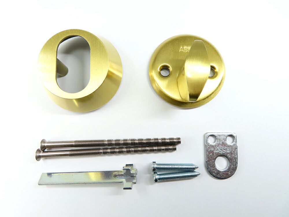 【楽天市場】ASSA ABLOY用 シリンダーリング・サムターンセット 8765錠ケース用 ゴールド色：ロックセンター楽天市場店