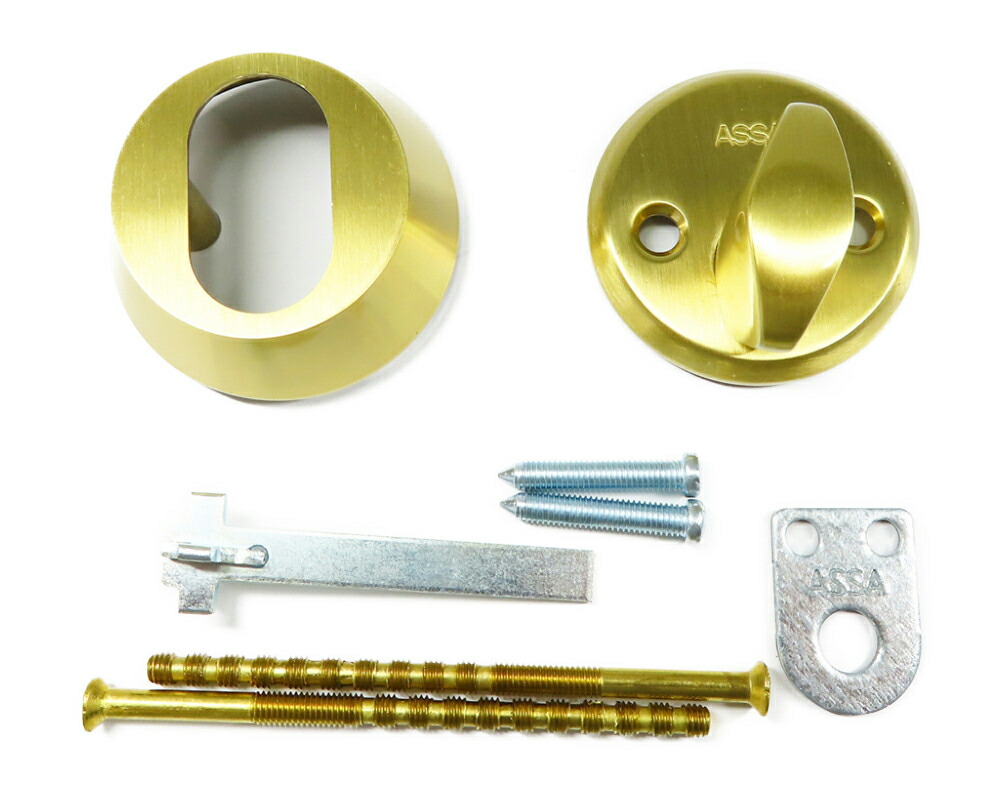 【楽天市場】ASSA ABLOY シリンダーリング・サムターンセット 8765錠 ケース用 ゴールド色：ロックセンター楽天市場店