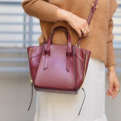 【楽天市場】ユー U Lier【リエール】ジッパートートバッグ/Sサイズ ショルダー付き（ボルドー）：LOCOMALL（ロコンド公式ストア）