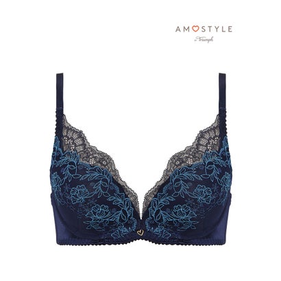 【楽天市場】アモスタイル バイ トリンプ AMOSTYLE BY Triumph 夢みるブラ Deep V ブラジャー バレリーナズドリーム 1414 E-Fカップ （ネイビー ...