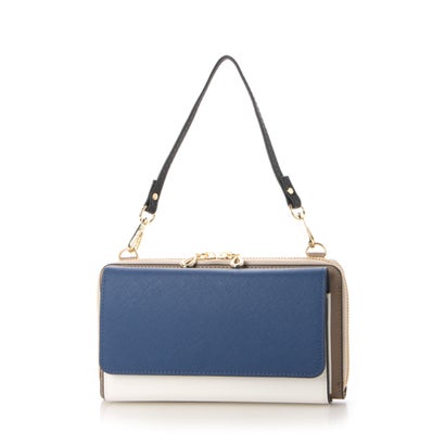 【楽天市場】＜ロングセラー＞カシュカシュ cache cache WEB限定カラーコンビウォレットショルダーバッグ （NV）：LOCOMALL（ロコンド公式ストア）