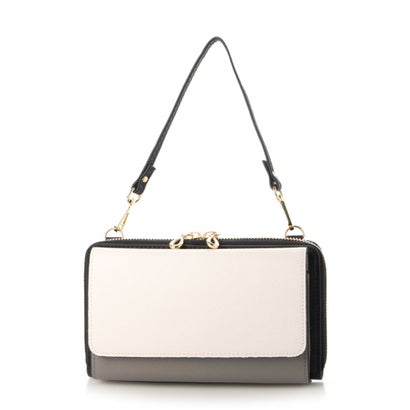 【楽天市場】＜ロングセラー＞カシュカシュ cache cache WEB限定カラーコンビウォレットショルダーバッグ （IVBK）：LOCOMALL（ロコンド公式ストア）