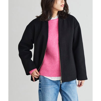 【楽天市場】マーベラス バイ ピエロ marvelous by Pierrot メルトンVネックノーカラーショートコート （ブラック ...