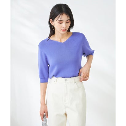 【楽天市場】アー・ヴェ・ヴェ a.v.v Vネックパフスリーブサマーニット （ブルー）：LOCOMALL（ロコンド公式ストア）