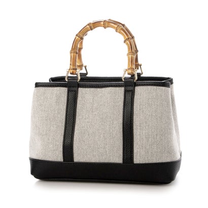 【楽天市場】カシュカシュ cache cache バンブーハンドルエルガリー2wayトート （BK）：LOCOMALL（ロコンド公式ストア）