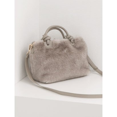 【楽天市場】カシュカシュ cache cache ミンク風フェイクファーノットハンドルバッグ （GY）：LOCOMALL（ロコンド公式ストア）