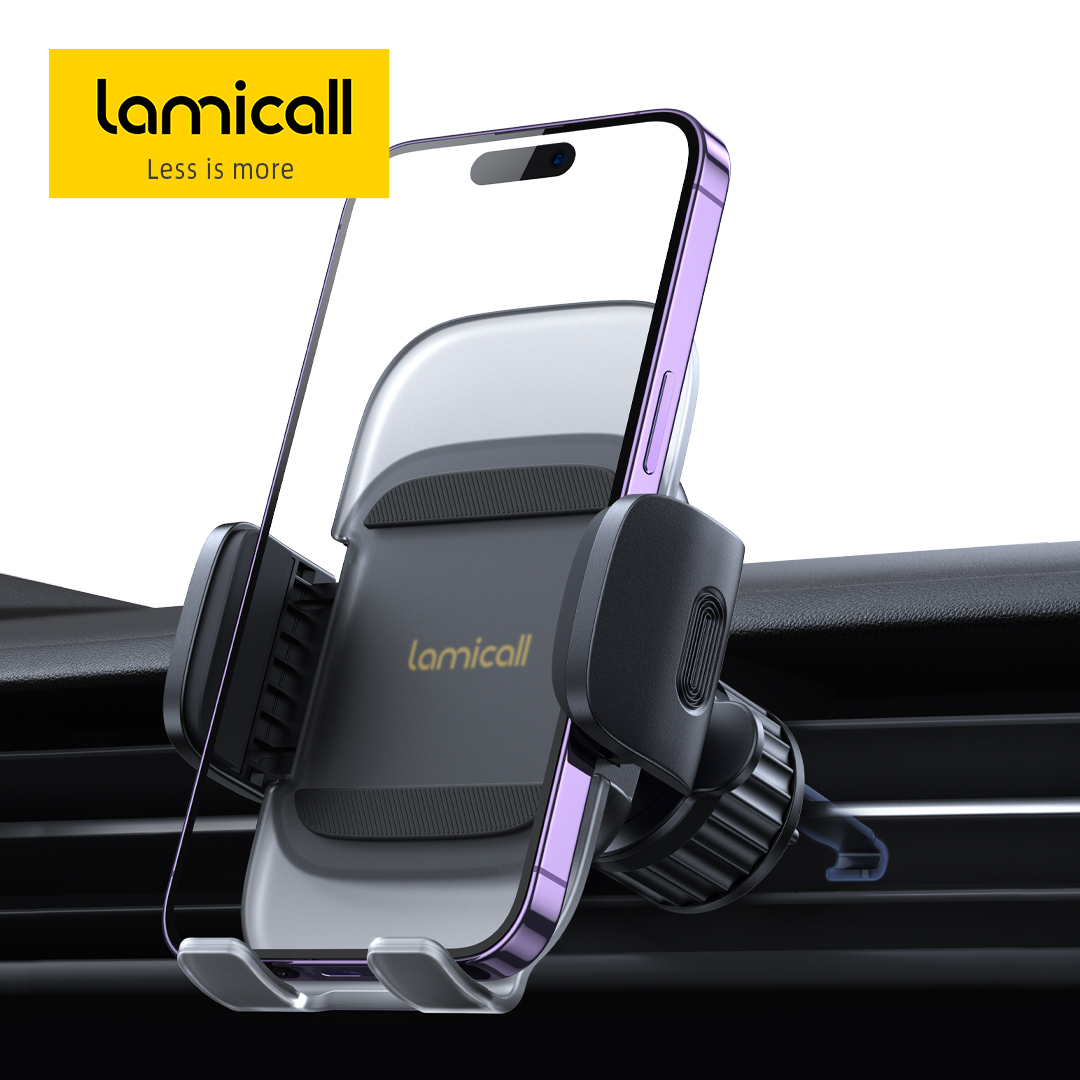 【楽天市場】【25日限定10％OFFクーポン】車載ホルダー Lamicall 公式 車載 スマホ ホルダー 携帯 2way 吹き出し口 片手操作 半透明 フック 車 スマホ ホルダー エアコン ...