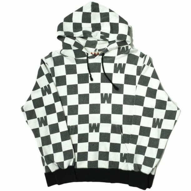 【楽天市場】WEIRDO ウィアード 日本製 CHECKER SWEAT HOODIE チェッカーパターン スウェットプルオーバーパーカー ...