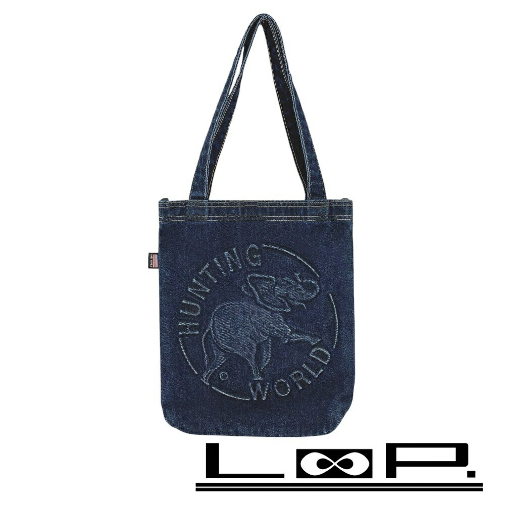 【楽天市場】 新同 ハンティングワールド トート バッグ デニム ブルー 【304309】6 【中古】：LoopLand 楽天市場店