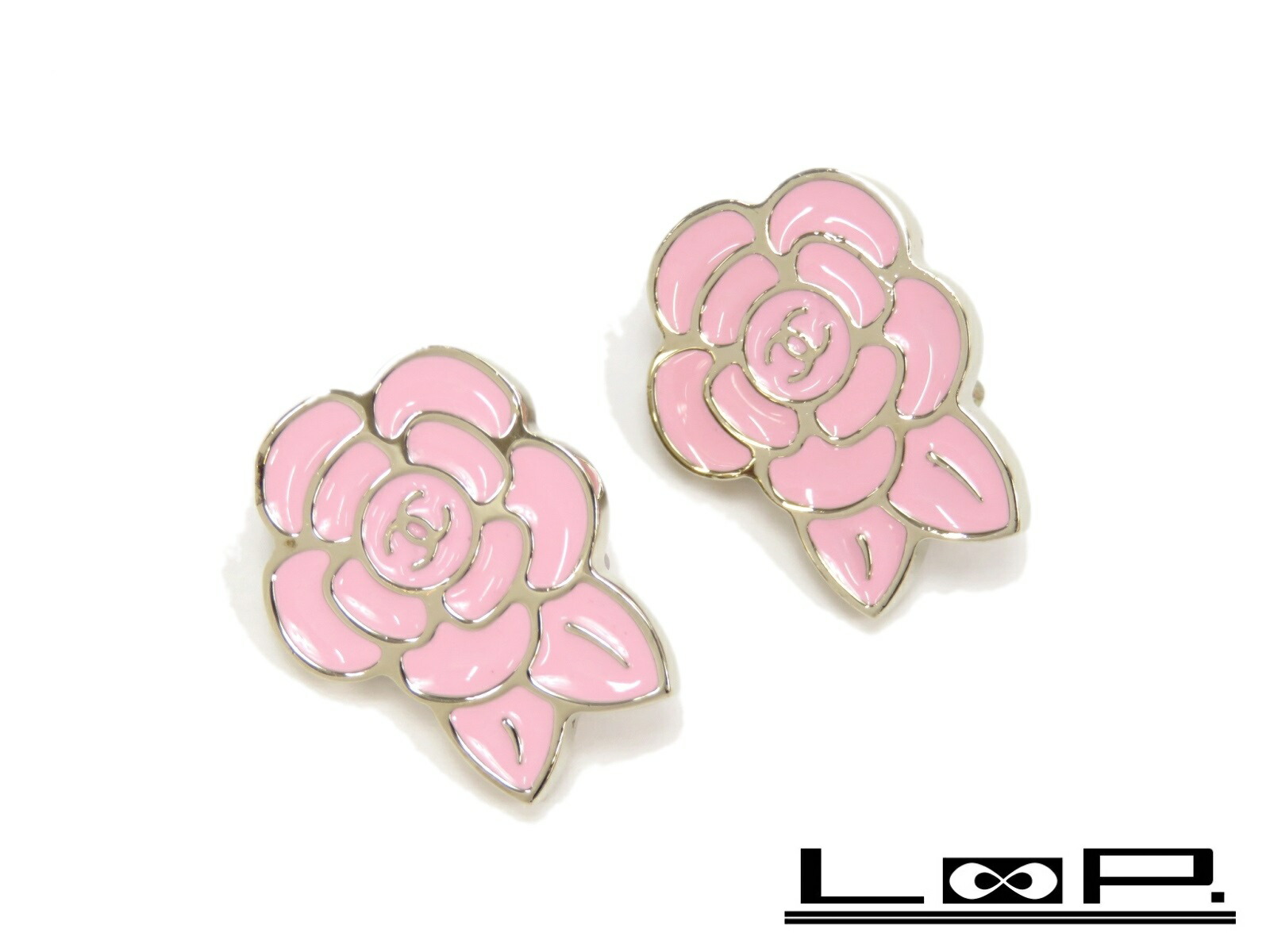 【楽天市場】【美品】 CHANEL シャネル ココ イヤリング アクセサリー カメリア 花 ピンク ゴールド GP 05C 【A49327】 【中古】：LoopLand 楽天市場店