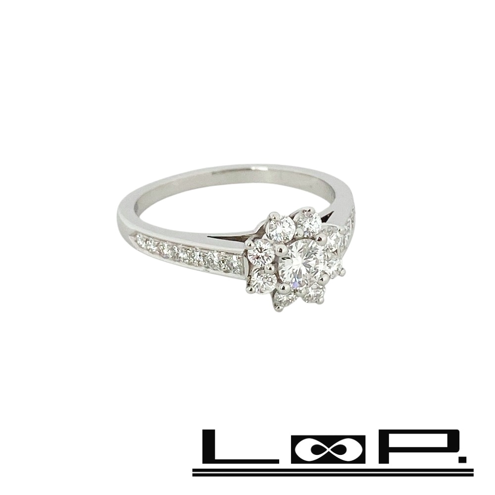 【楽天市場】 新同 磨き済み ティファニー フローラ リング 指輪 シルバー ダイヤ プラチナ PT950 #11 3.9g 箱 【308680】2 【中古】：LoopLand 楽天市場店