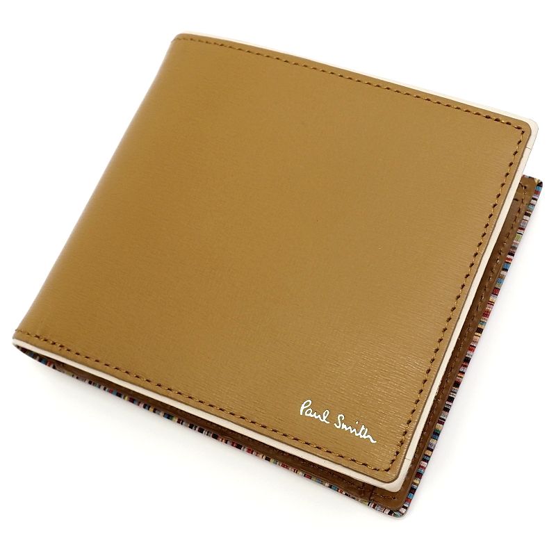 【楽天市場】未使用品 Paul Smith レザーウォレット 2つ折り財布 マスタード BPS425 ポールスミス メンズ 5CH/E06285/KAY17/HM：LOOPSTYLE