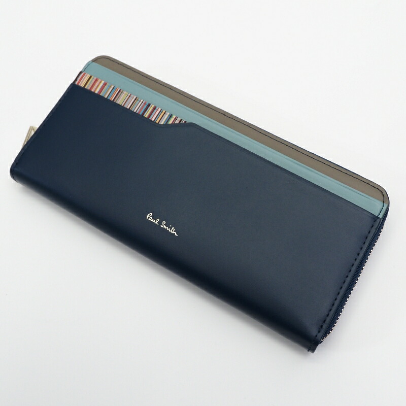 【楽天市場】新品 Paul Smith ラウンド レザーウォレット 長財布 ターコイズ BPS375 ポールスミス メンズ 5CH/K05262/JECE03/HM/：LOOPSTYLE