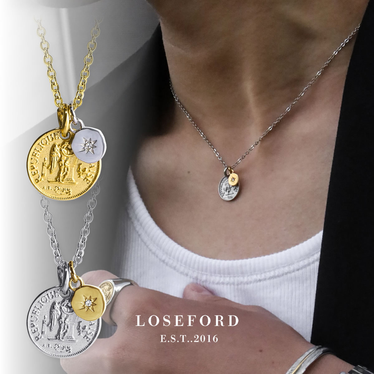 【楽天市場】【LOSE FORD 公式】316l コインネックレス 2WAY コイン ネックレス 太陽 ハワイアン ステンレス メンズ レディース ペア ペアネックレス ハワイアンジュエリー ...