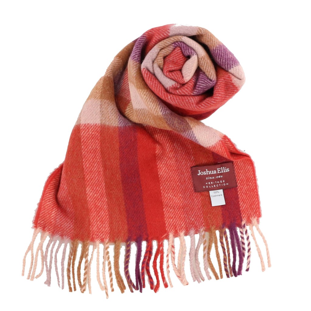 【楽天市場】【P5倍 3/21 20時～3/27 2時】ジョシュアエリス Joshua Ellis マフラー メンズ レディース レッド RWC 50540 Eildon Check Red ...