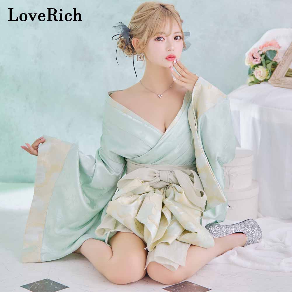 【楽天市場】1323【2カラー/2点セット】花柄 和柄 オフショル ミニ 豪華 帯 リボン 花魁 着物 ドレス コスプレ イベント ハロウィン：LoveRich