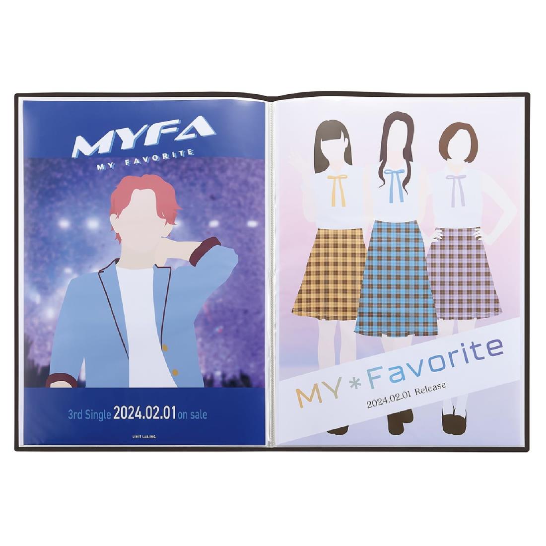 【楽天市場】リヒトラブ myfa 推し活 ポスターコレクションファイル B2 収納24枚 12ポケット 中台紙 保管用ケース付 ジェットブラック N3330-24：LOVEYOURS 楽天市場店