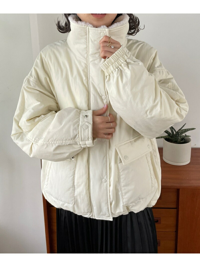 【楽天市場】(W)ボアエリショートブルゾン LOWRYS FARM ローリーズファーム ジャケット・アウター ブルゾン・ジャンパー ホワイト ...