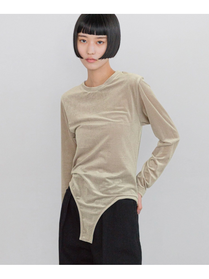 【楽天市場】【yuw】シアーベロアボディースーツ yuw ローリーズファーム トップス カットソー・Tシャツ グレー グリーン ブラック【送料無料】[Rakuten Fashion ...