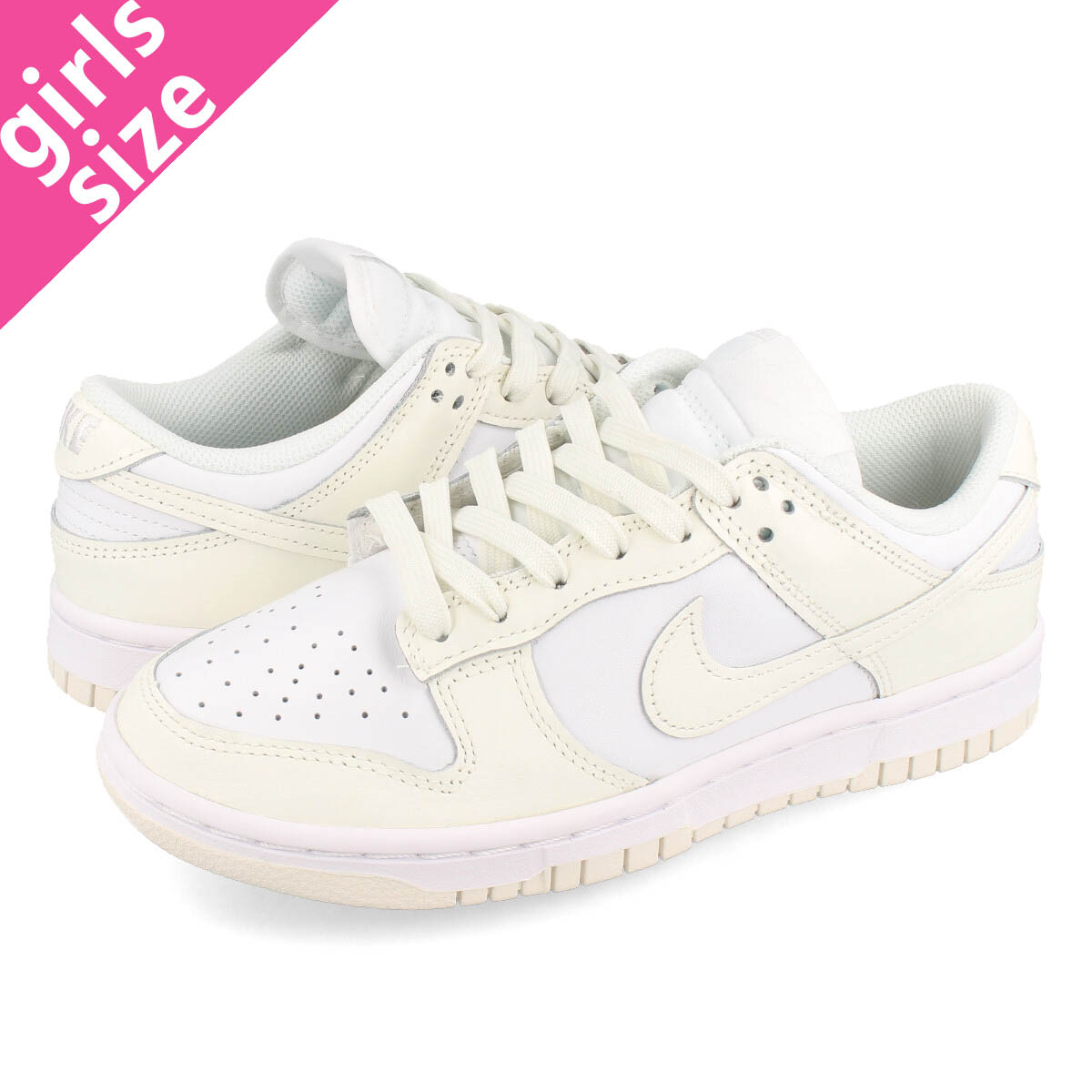 【楽天市場】【プライスダウン】 NIKE WMNS DUNK LOW ナイキ ウィメンズ ダンク ロー WHITE/SAIL/WHITE ...