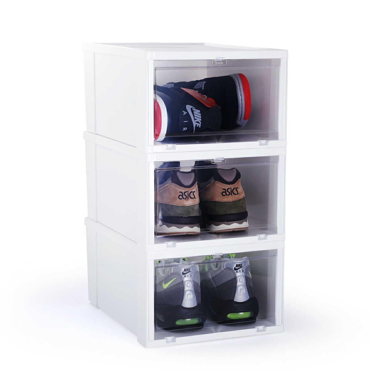 【楽天市場】KICKS LAB. SHOE STORAGE BOX 3 BOX SET キックスラボ シューストレージ ボックス 3BOX ...