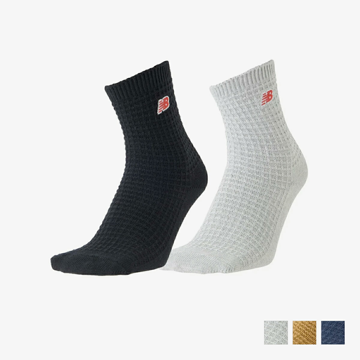 【楽天市場】【決算SALE】 NEW BALANCE WAFFLE KNIT ANKLE 2P SOCKS ニューバランス ワッフルニット ...