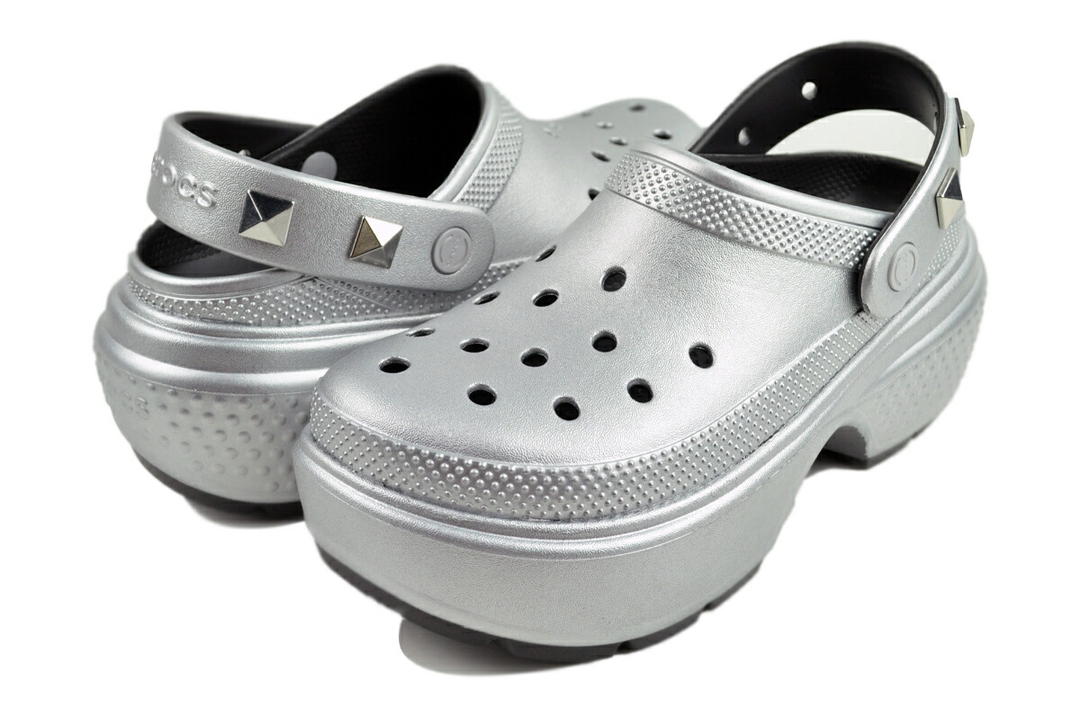 【楽天市場】お得な割引クーポン発行中!!【クロックス ストンプ メタリック クロッグ】crocs STOMP METALLIC CLOG ...