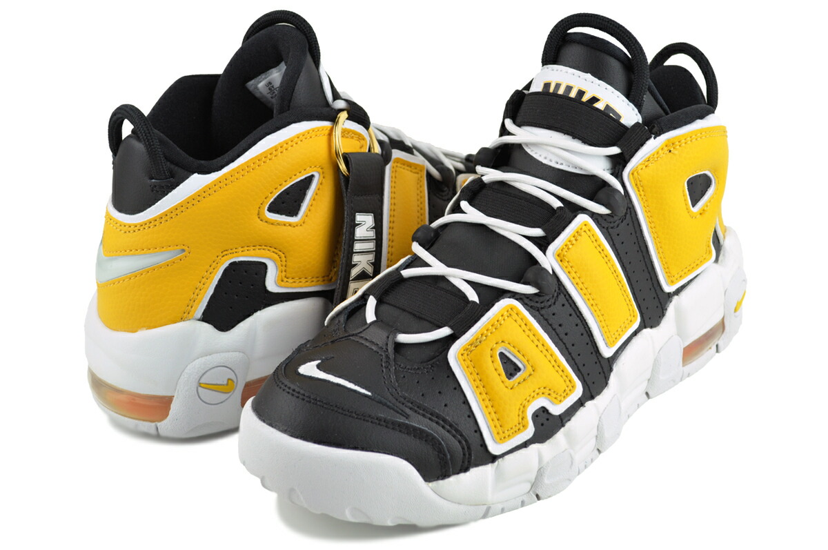 【楽天市場】ナイキ エアモアアップテンポ KI(GS) ビー トゥルー トゥ ハー スクール ブラック ホワイト ユニヴァーシティゴールド NIKE AIR MORE UPTEMPO KI ...