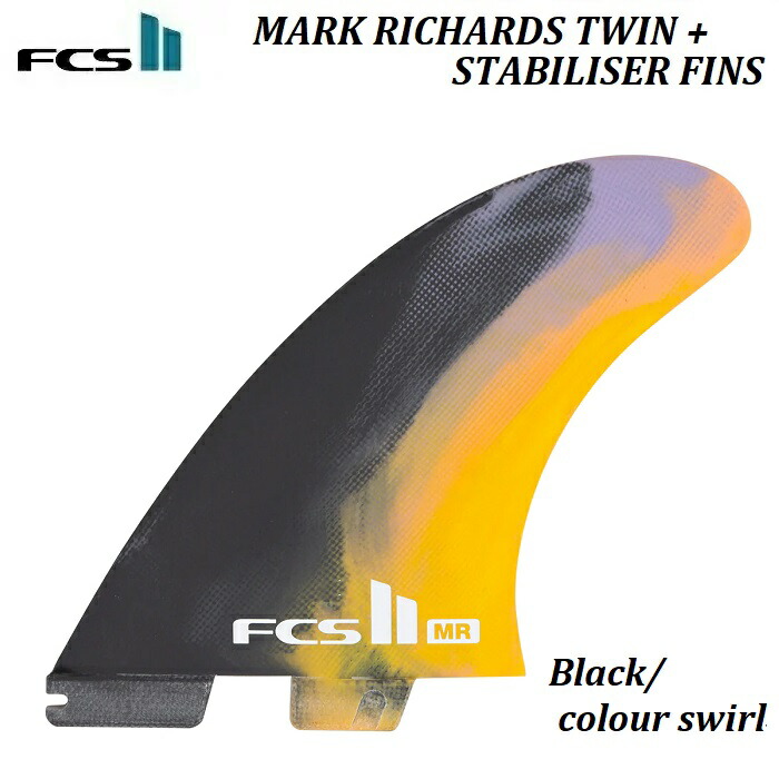 【楽天市場】【国内正規品・送料無料】 2023 FCS II FIN MR TWIN / THRUSTER SET BLACK / COLOUR SWIRL PC Tri Set X ...