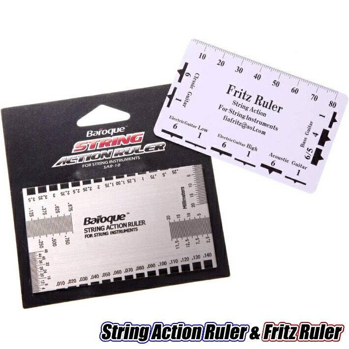 【楽天市場】Baroque ストリングアクションルーラー & Fritz Ruler 最強ペア 2枚セット ギター ベース メンテ ストリング ...