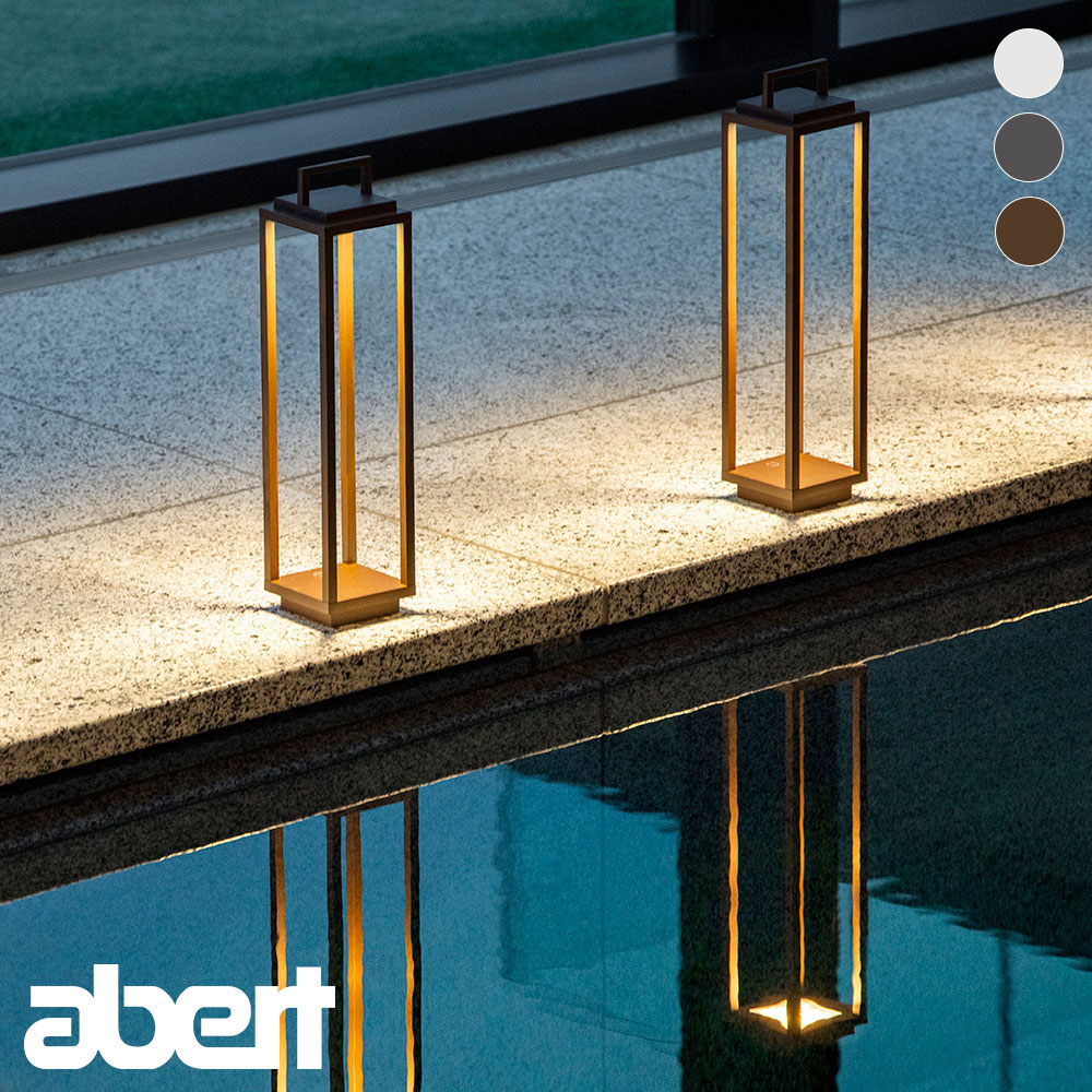 【楽天市場】Abert フロアーライトラージ RESORT MAXI 充電式ポータブルライト 屋外屋内兼用 調光機能付 お庭 テラス キャンプ ...