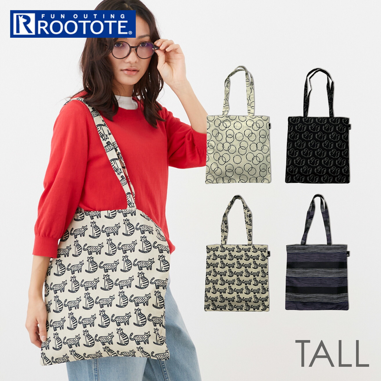 【楽天市場】ルートート エコバッグ ROOTOTE 6453 定番 エコバック トートバッグ RO.トール.フラット.MODERN-A トートバック サブバッグ コンパクト サブバック ...