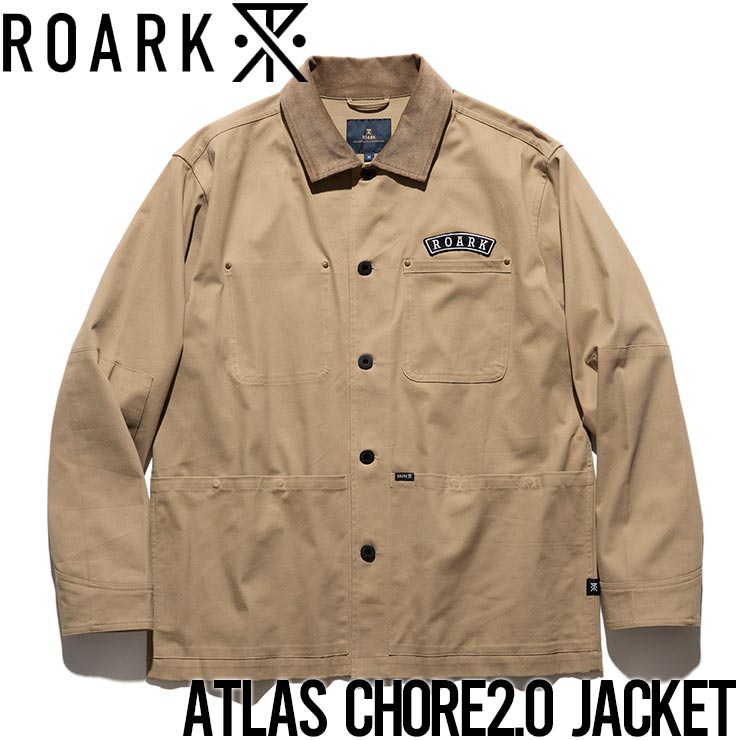 【楽天市場】カバーオールジャケット ROARK ロアーク ATLAS CHORE2.0 JACKET RJJ1003 KHAKI 日本代理店 ...