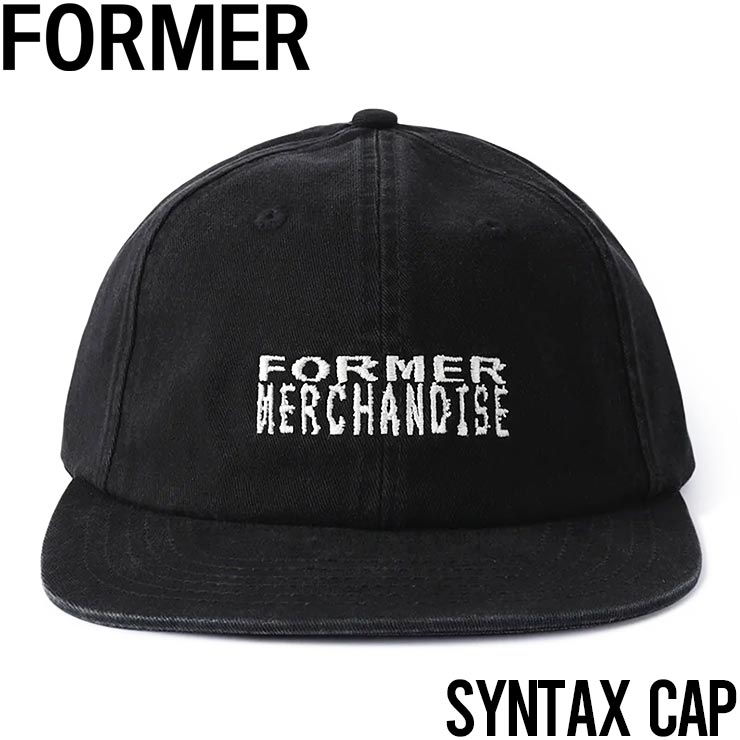 【楽天市場】ストラップバックキャップ 帽子 FORMER フォーマー SYNTAX CAP FHW-24213 BLACK 日本代理店正規品 ...