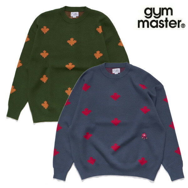 【楽天市場】ジムマスター/gym master G621799 ジャガードニット メープルモンスター クルーネック プルオーバー 長袖 ...