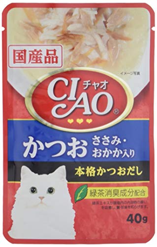 【楽天市場】CIAO (チャオ) CIAOパウチ かつお ささみ・おかか入り 40g 16個セット：ルミナスエイト 楽天市場店