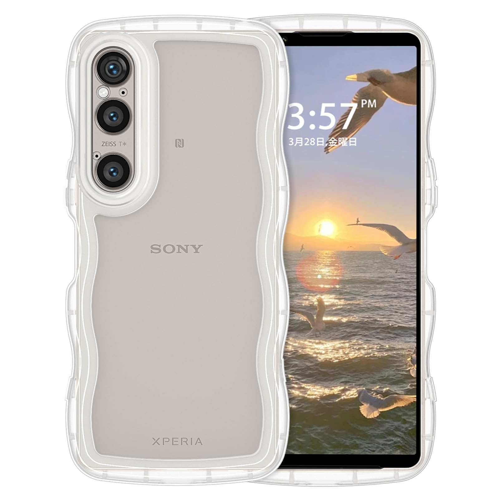 【楽天市場】VENINGO Xperia 1 VI ケース SO-51E SOG13 カバー クリア ウェーブ おしゃれ 韓国 可愛い スマホ ...