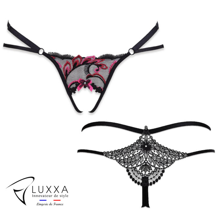 【楽天市場】LUXXA（ルクサ） キャバレー・オープン・ストリング 【CABARET Open String】｜フランス製 Tバック レース ...