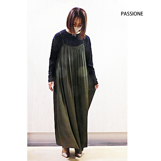 【楽天市場】PASSIONE しっとり落ち感のあるシャラシャラジャンパースカート（レディース）526104：Luna-Nimes STORE
