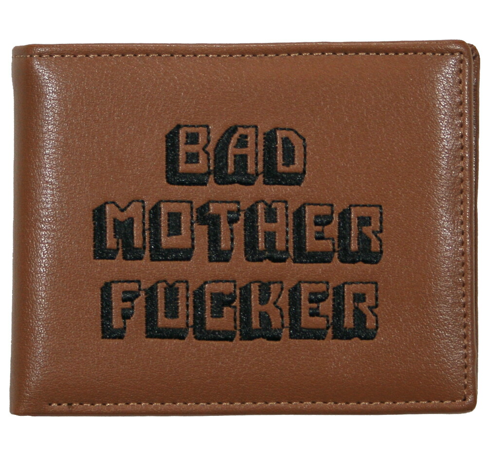 【楽天市場】Pulp Fiction / Bad Mother Fxxker Wallet with Coin Pocket (Brown ...