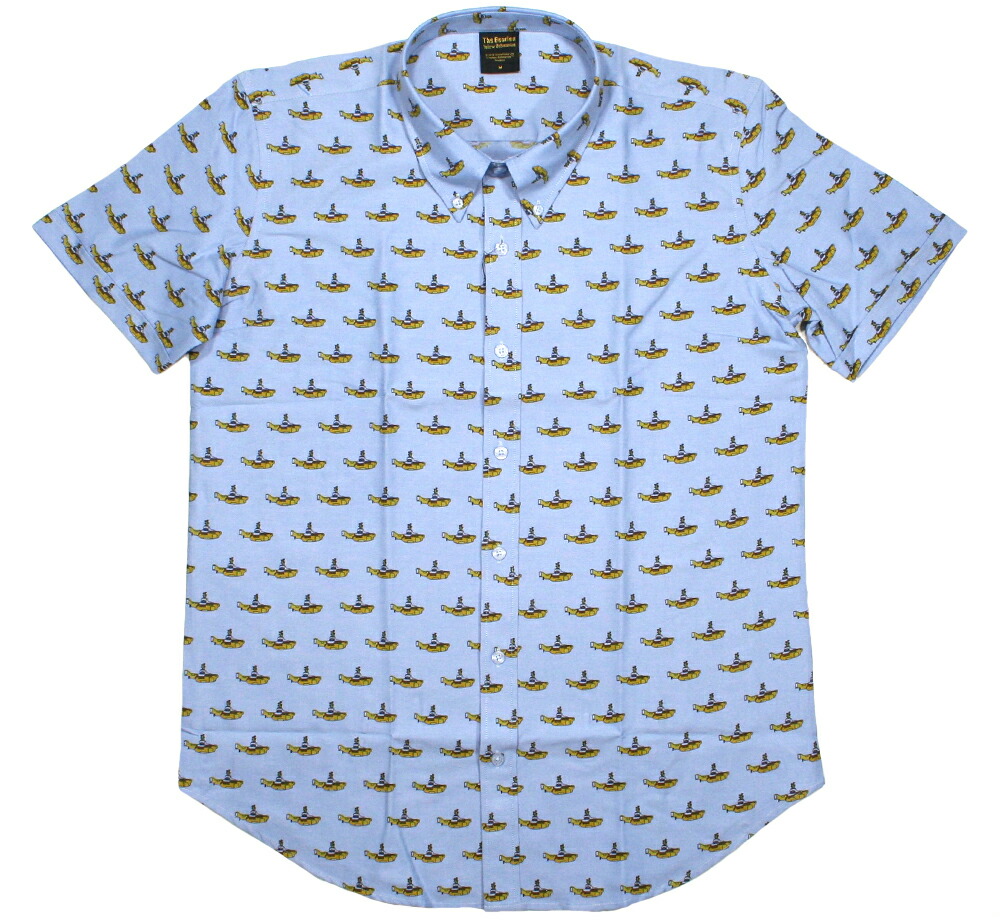【楽天市場】The Beatles / Yellow Submarine Button Down Short Sleeve Shirt ...